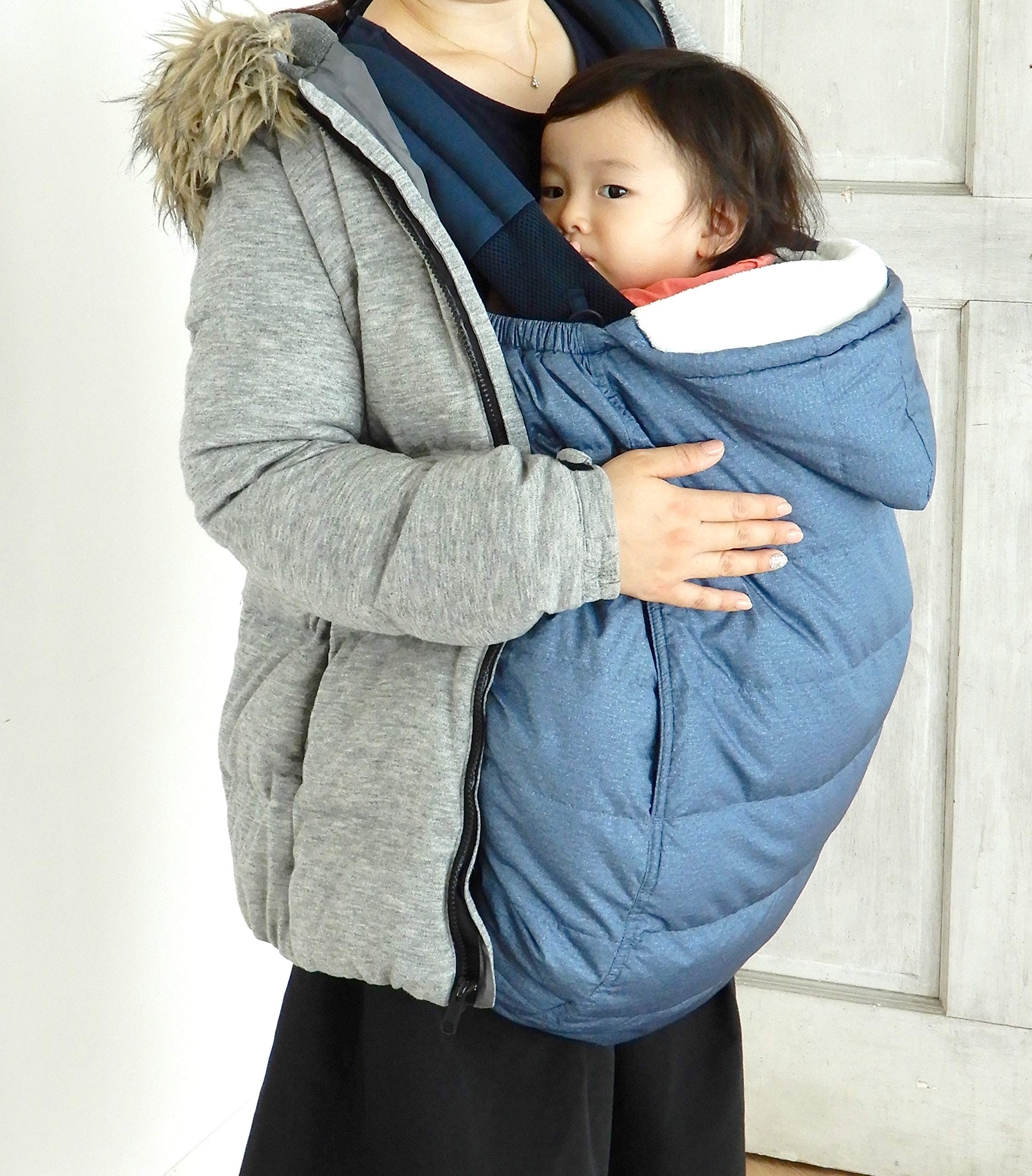 RoSK-Down Pouch 3way-Stroller,Carrier Cover and Car Seat Footmuff, Best for Freezing Winter Conditions (Denim)