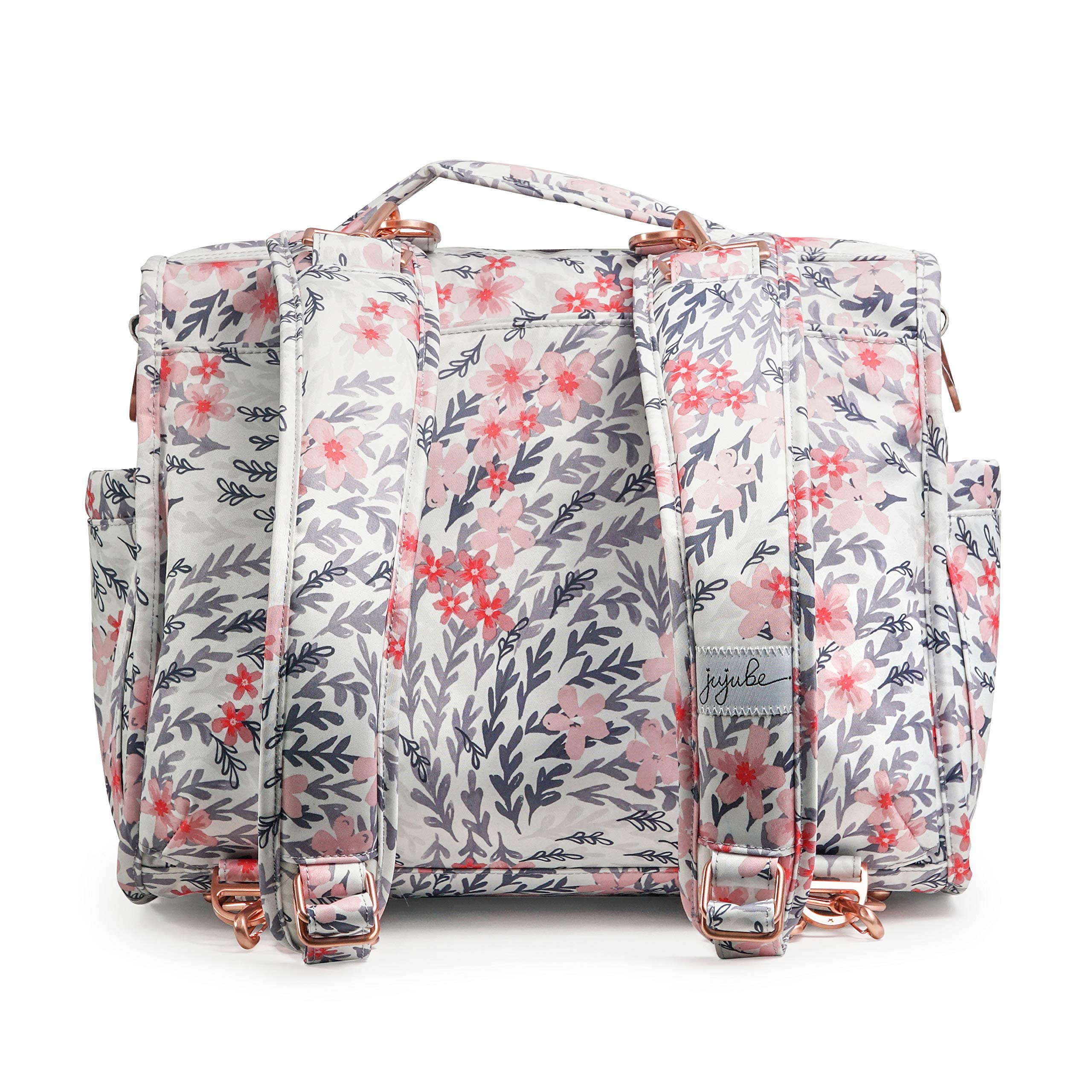 Ju-Ju-Be B.F.F Multi-Functional Convertible Diaper Backpack/Messenger Bag, Rose Collection - Sakura Swirl