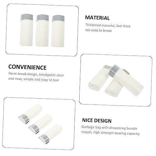 60Pcs drawstring garbage bag white trash bin compost garbage bin mini trash bags small garbage bags plastic trash bag 4 gallon trash bag Household Trash Bags Strong Garbage Bags