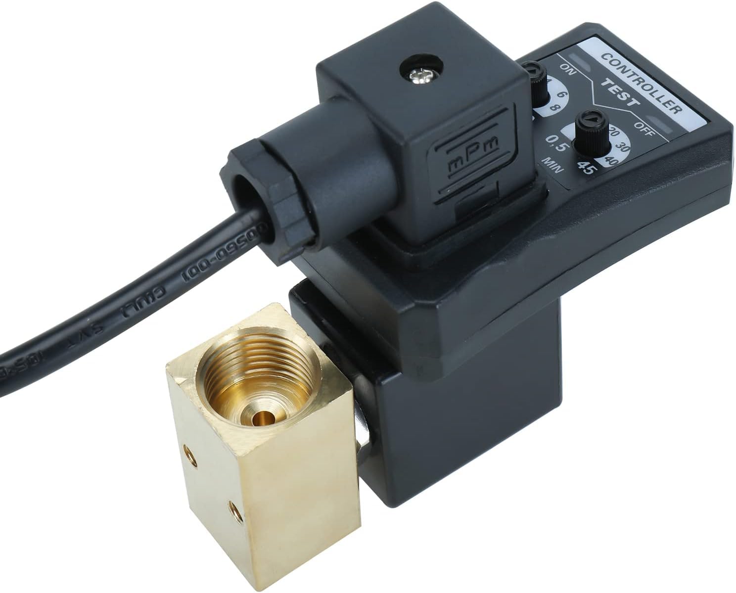 Yaegoo Automatic Gas Tank Valve, 1/2" AC 110V Automatic Timed Condensate Drain Valve with Power Cable