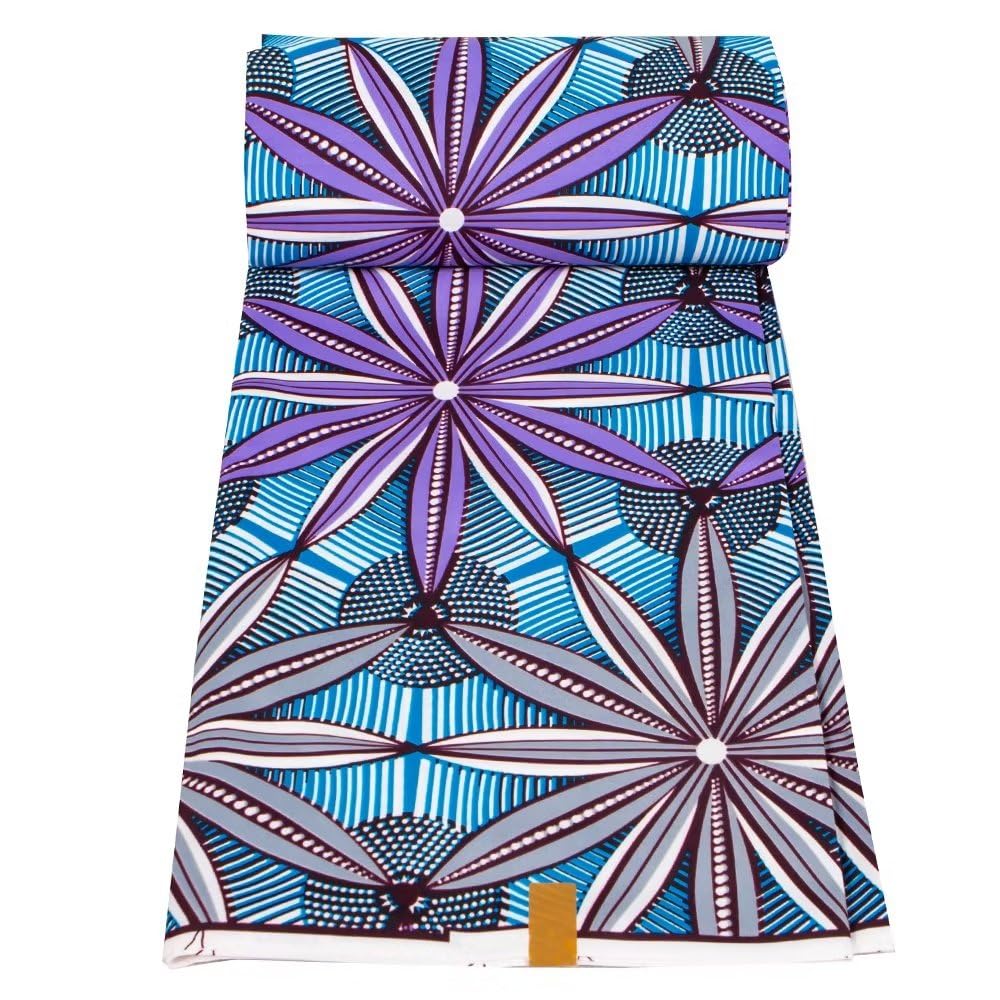 6 Yards African Wax Polyester Fabric Original Ankara Fabric Tissu Craft DIY Sewing Material
