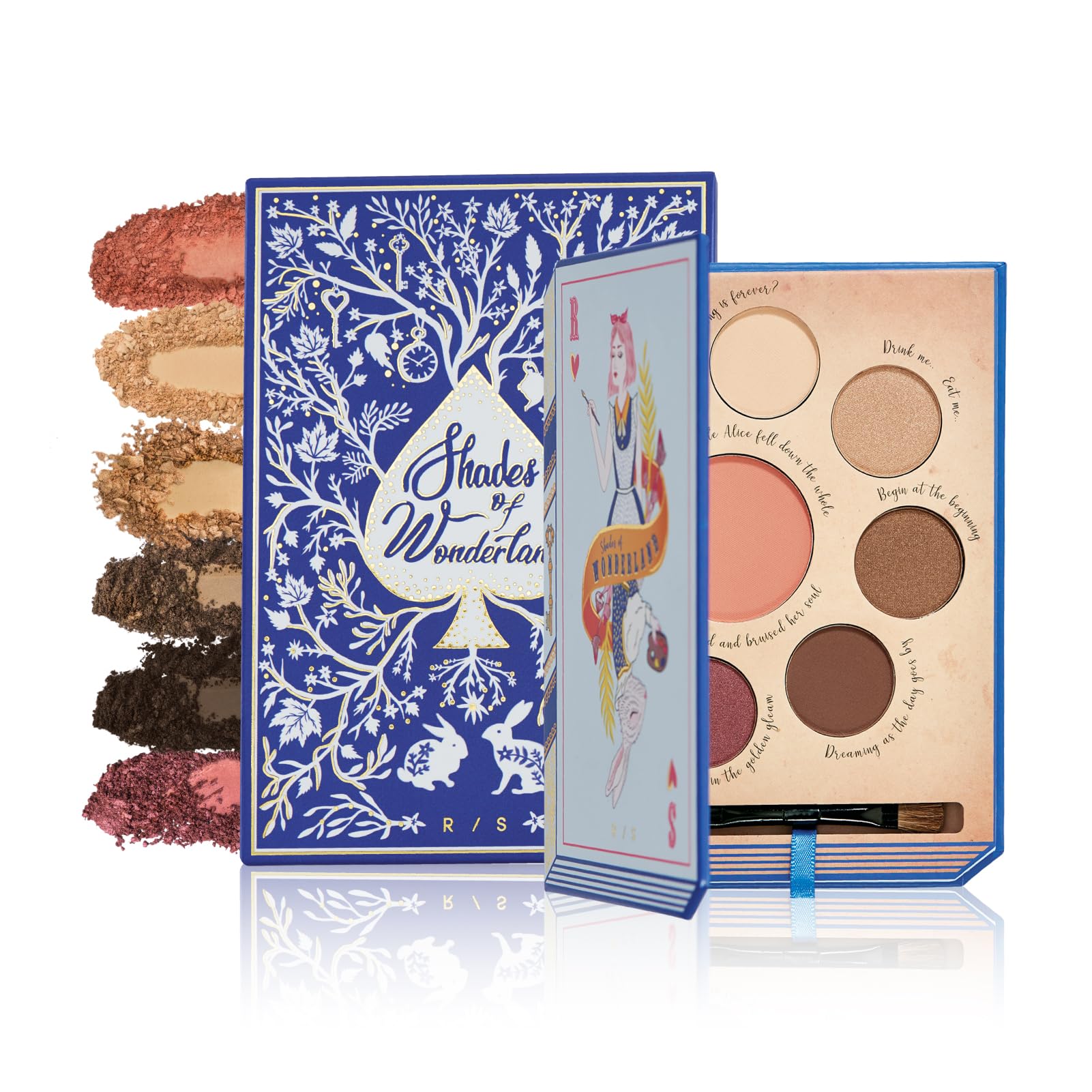 READY TO SHINE Shades of Wonderland Blush and Eyeshadow Palette - Highly Pigmented Shimmer Matte - Smooth With Moisturizing Jojoba Oil - Vegan and Cruelty Free - For All Skin Types