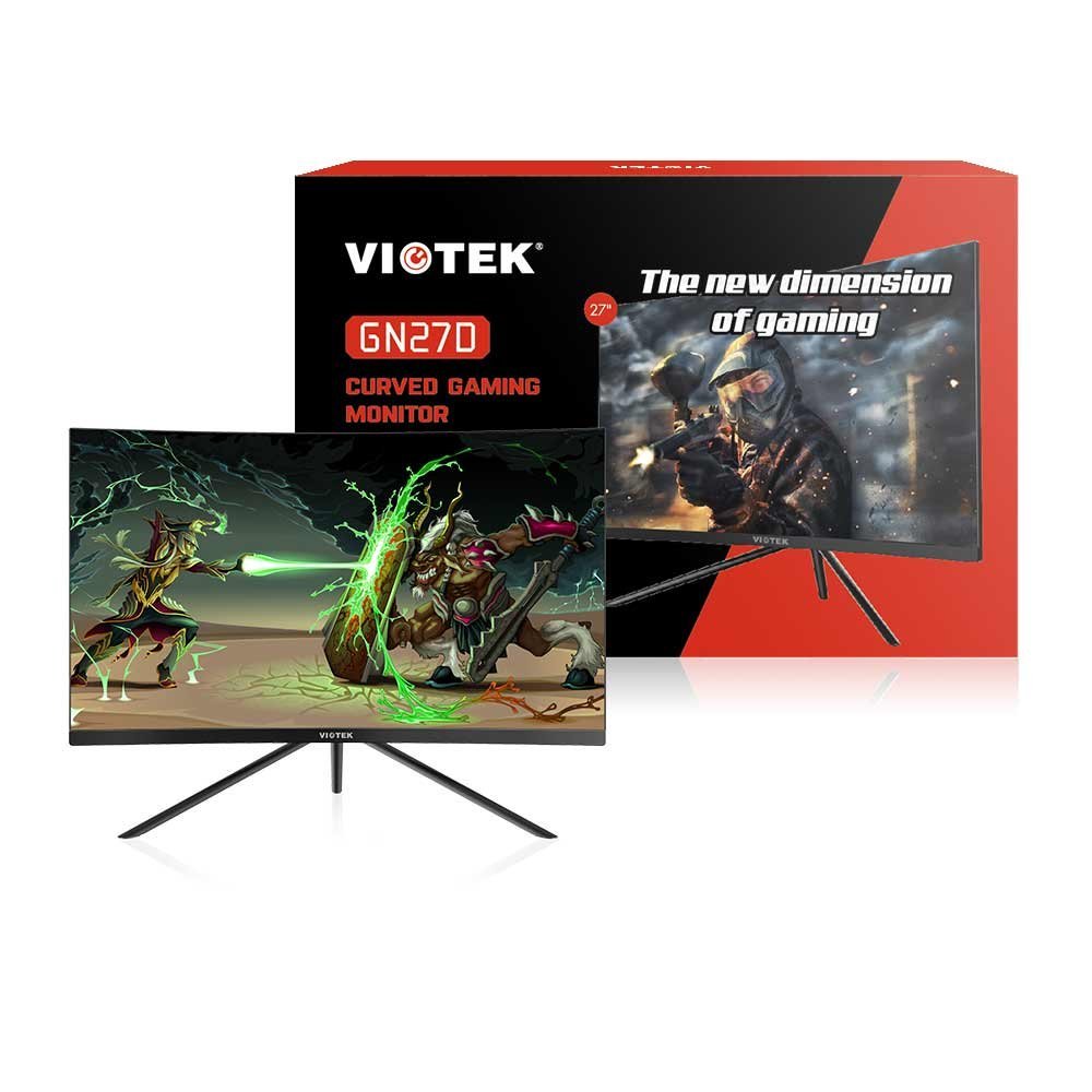 VIOTEK GN27D 27 Inch 1440p 144hz Curved Computer Gaming Monitor Samsung VA Panel Freesync FPS RTS Optimized
