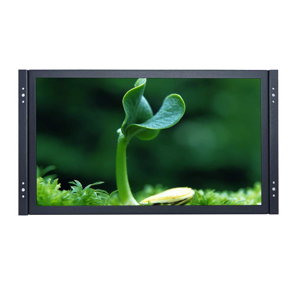 iChawk 15.6'' inch PC Monitor 1366x768 16:9 RCA HDMI-in VGA Metal Shell Embedded Open Frame Built-in Speaker Remote Control LCD Screen Display USB Port Pluggable U-Disk Small Video Player K156MN-591