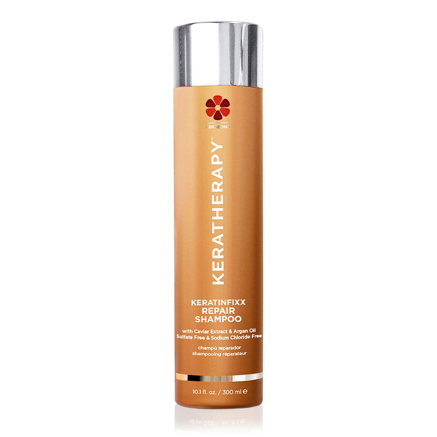 KERATHERAPY Keratin Infused KeratinFIXX Repair Shampoo, Repair Shampoo for Dry, Damaged or Frizzy Hair with Caviar Extract, Clear, 10.14 Fl Oz (Pack of 1) (Look May Vary)