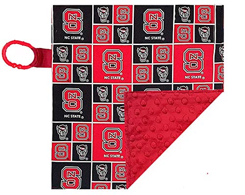 North Carolina State NC State Wolfpack Licensed 10"" x 10"" Baby Crinkle Minky Lovey
