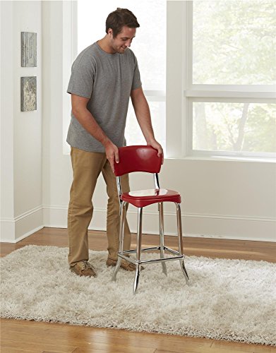 COSCO Stylaire 3 Piece High Top Set, Red & Chrome
