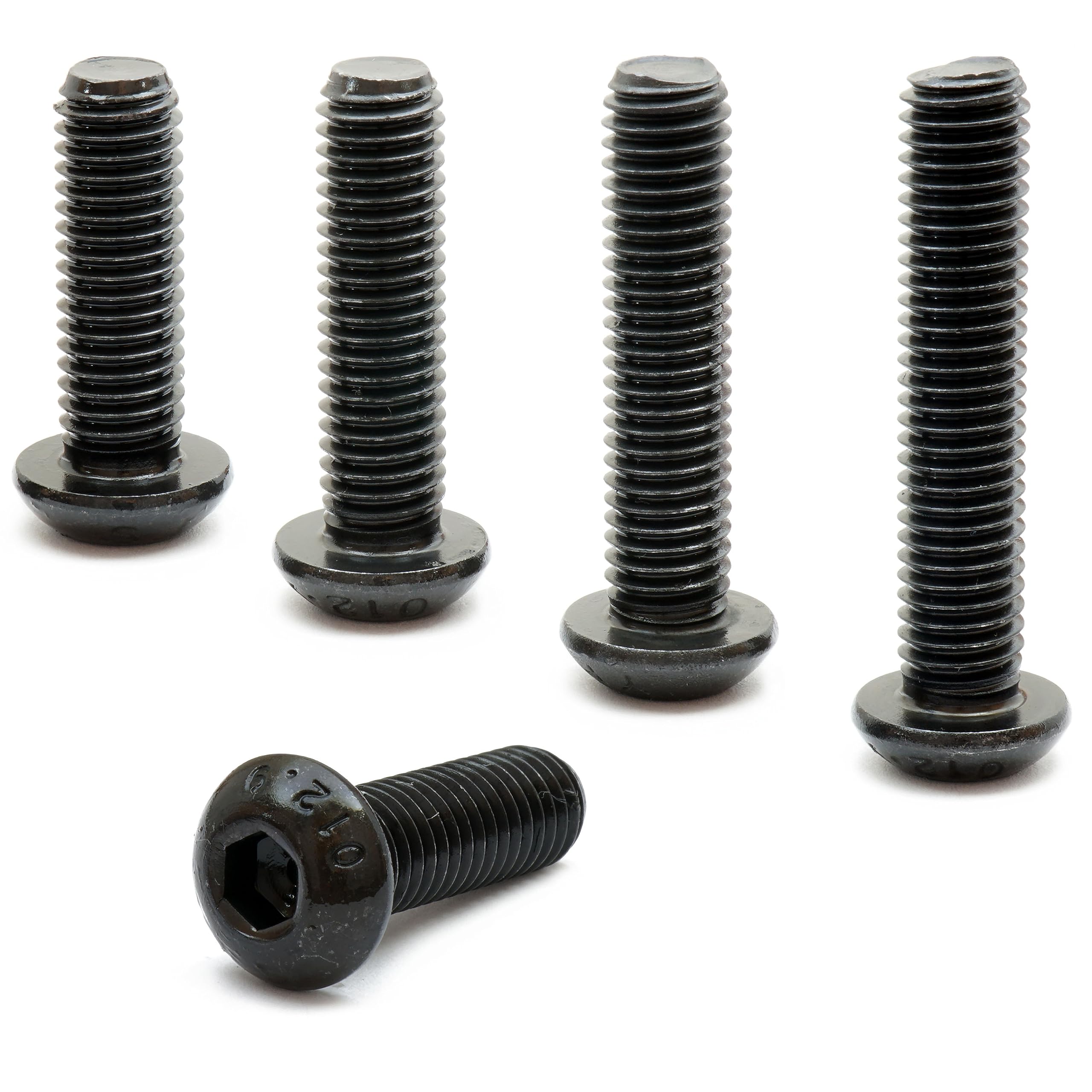 MonsterBolts - #10-24 x 1 1/4" Button Head Socket Cap, Alloy Steel, Black Oxide, 50 Pack