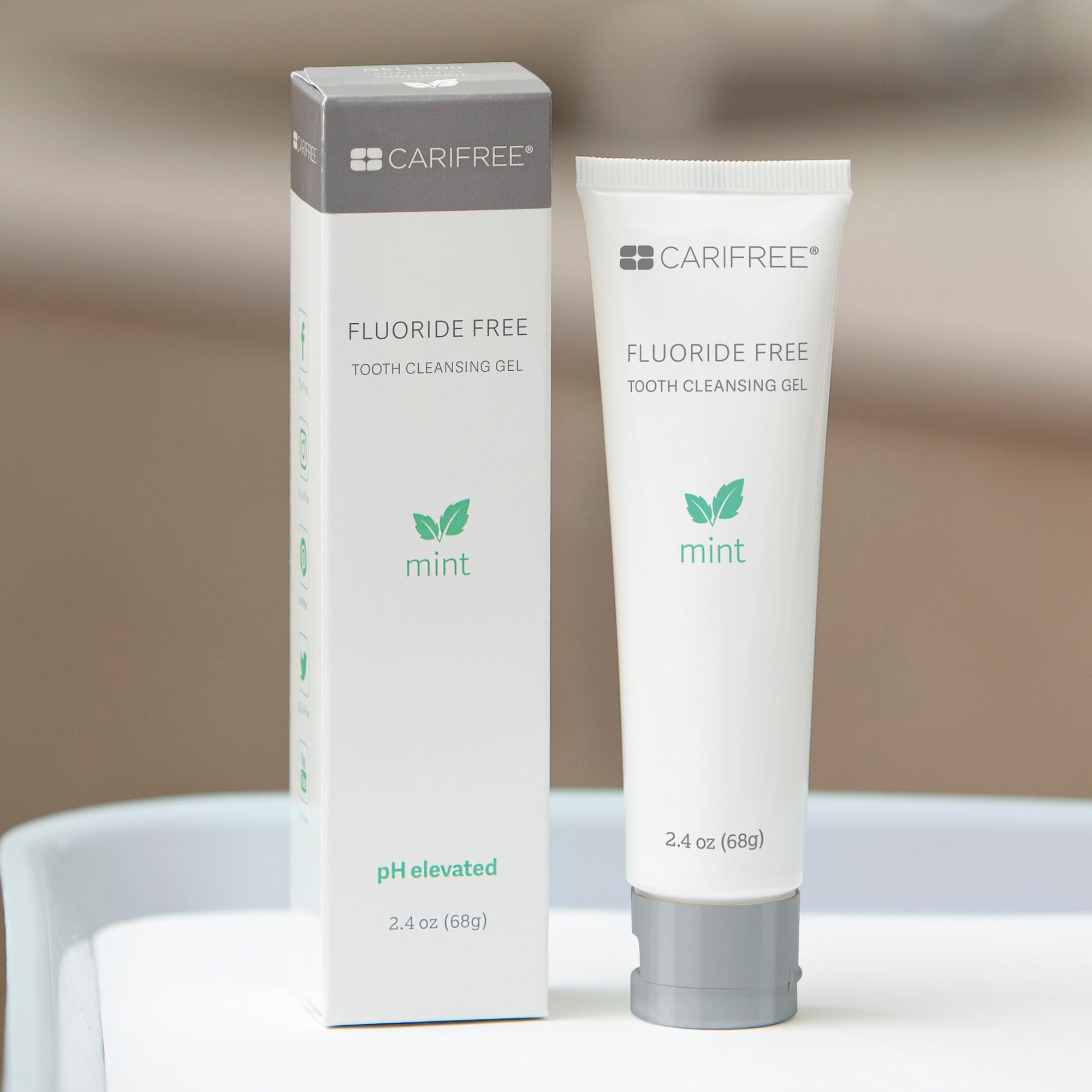 CariFree Fluoride Free Gel, Mint Flavored, Nano Hydroxyapatite Toothpaste, Neutralizes pH, Freshens Breath & Moistens Mouth, Dentist Recommended for Oral Care, 2.3 oz (Pack of 1)