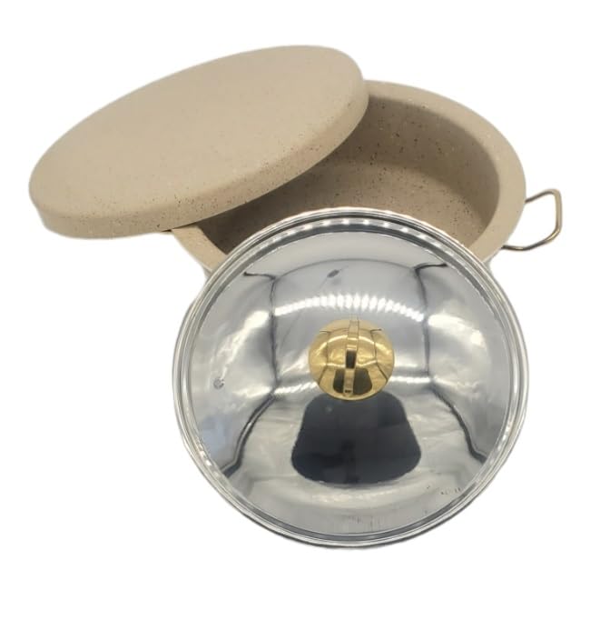 Maqluba (Makloubah) Aluminum Non-Stick Granit Coated Pot طنجرة المقلوبه