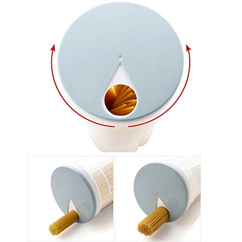 EORTA Plastic Tall Food Storage Spaghetti Noodle Pasta Container with Locking Lid Clear Dry Food Keeper Canister Cereal Crisper Box