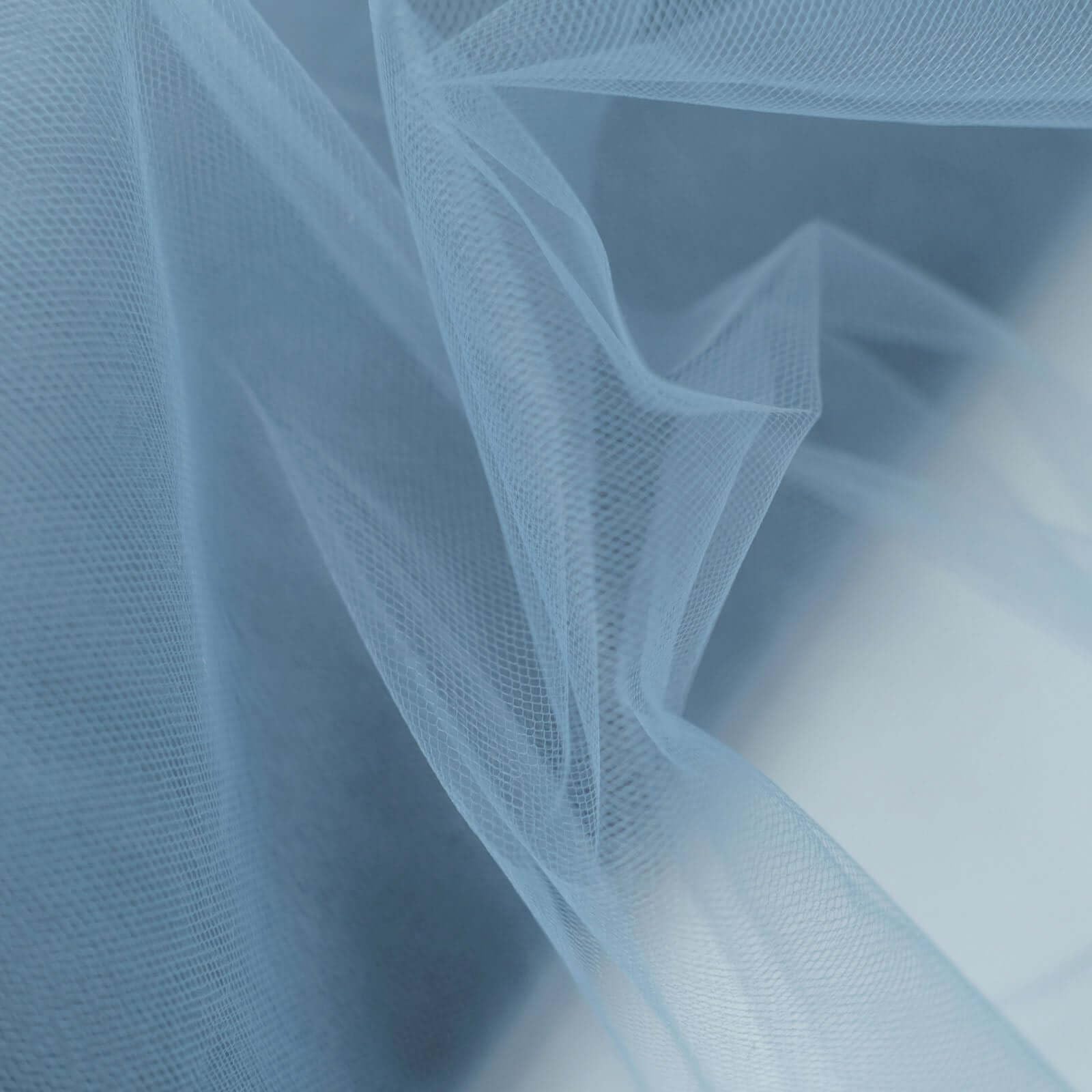 Efavormart 54" x 120 feet Extra Large Wedding Tulle Bolt for Party Decorations Banquet Event Sewing DIY Crafts Fabrics - Dusty Blue