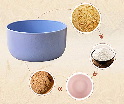 Nicunom 12 Pack Cereal Bowls, 15 OZ Unbreakable Wheat Straw Bowl Sets - Lightweight Noodle Soup Rice Salad Bowls Dishwasher Microwave Safe Bowl for Kids Children Toddler