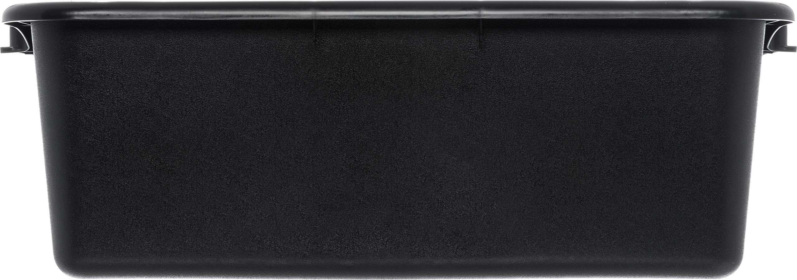 Carlisle FoodService Products N4401103 Comfort Curve™ Ergonomic Wash Basin Tote Box, 7" Deep, Black (Pack of 12)
