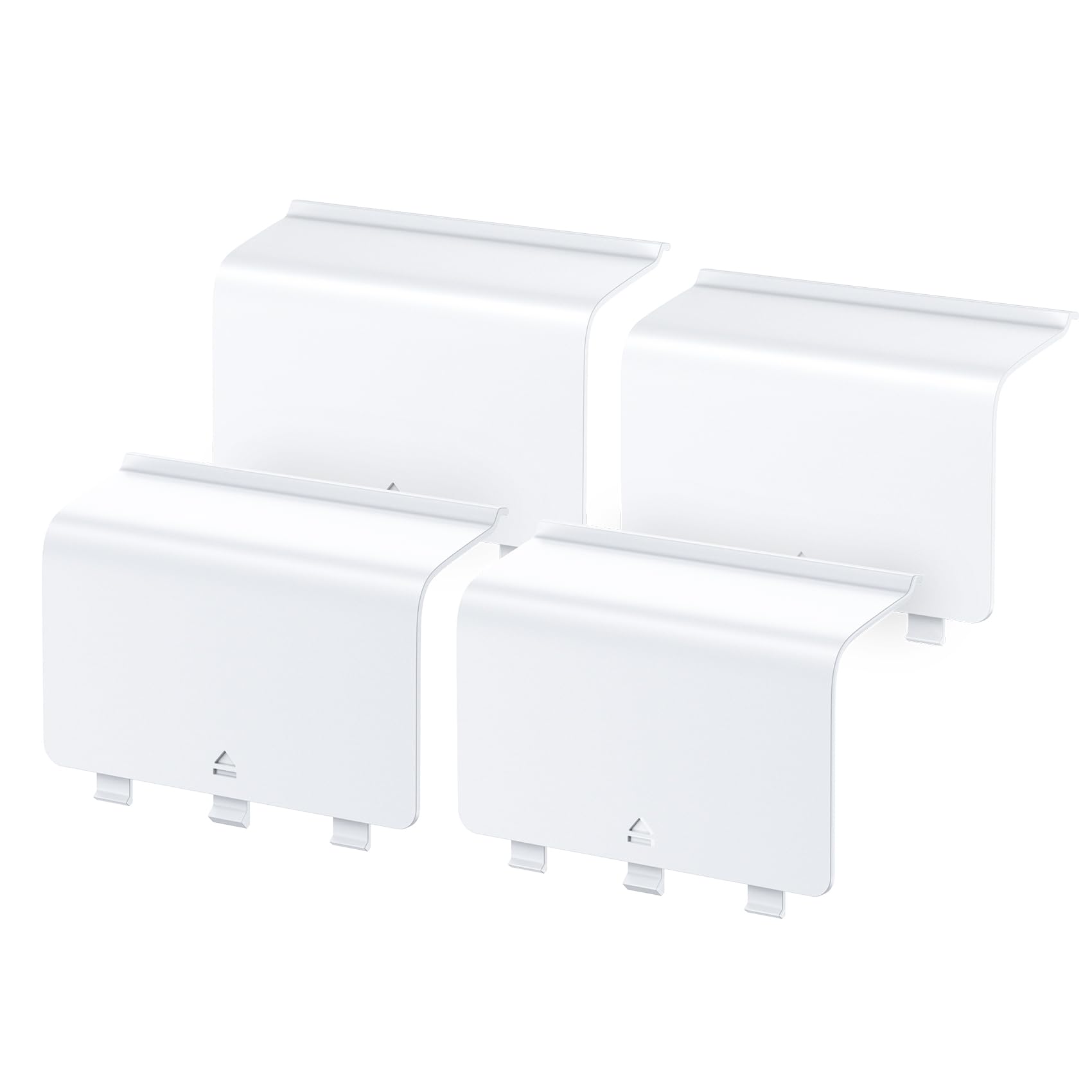 4 Pack Battery Cover Door Compatible with Xbox One, Xbox One S Controller, Avorast Replacement Battery Back Shell Covers Compatible with Xbox Wireless Controllers (White)