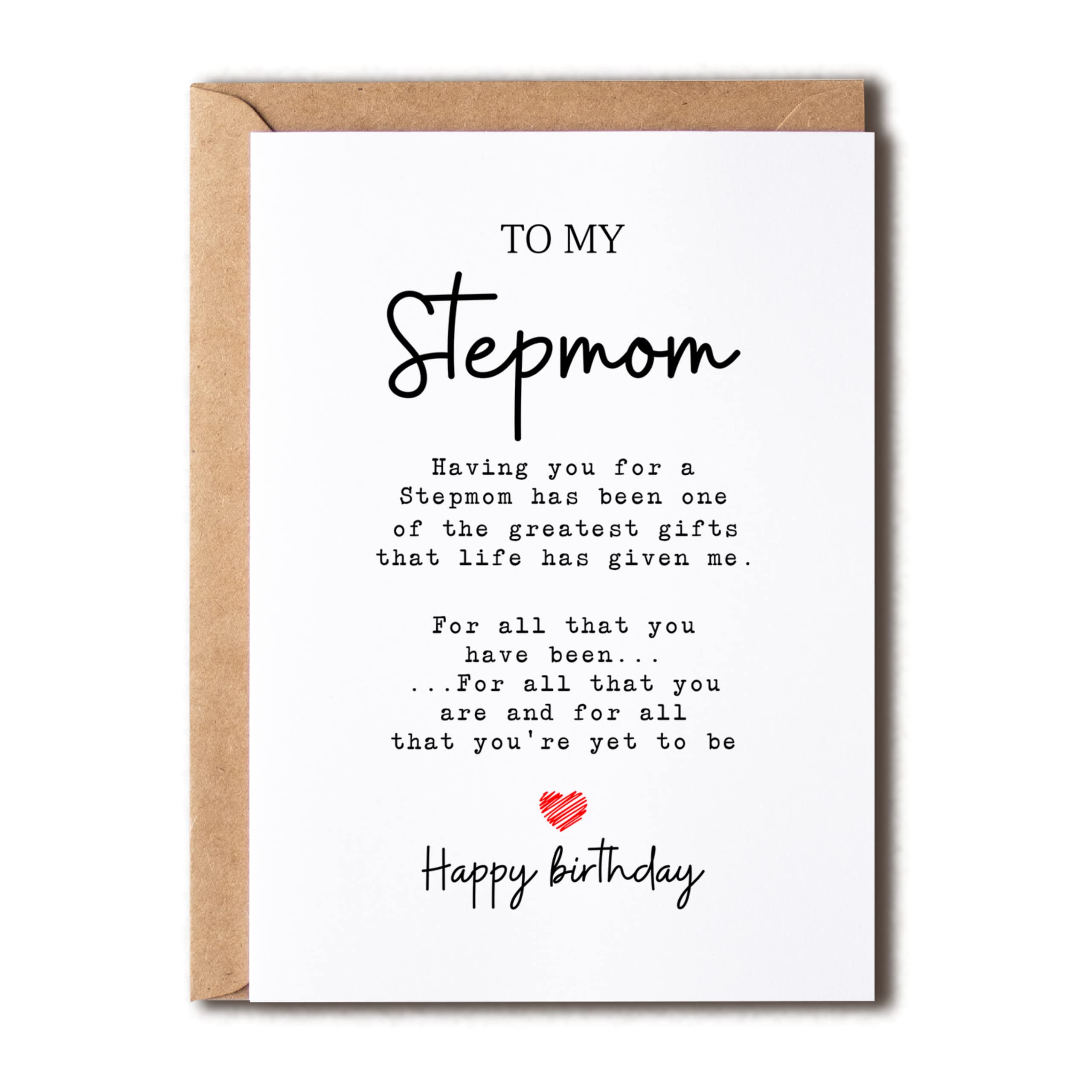 To My Stepmom - Stepmom Birthday Card - Stepmom Is The Greatest Gifts In My Life - Birthday Card For Stepmom - Gift For Stepmom Card