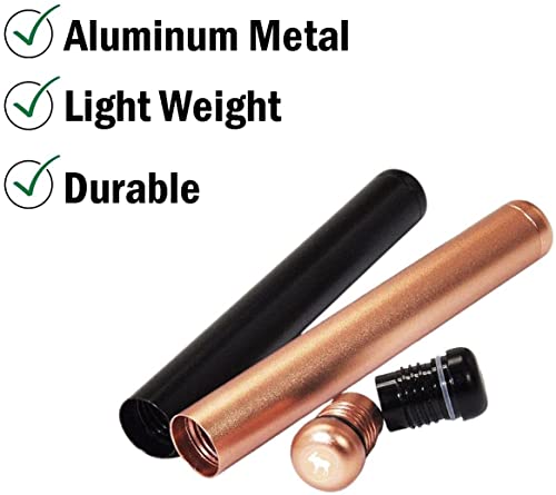 Aluminum Airtight Storage Container Metal Airtight Storage Tube,Fit in Pocket Great for Traveling 3pack