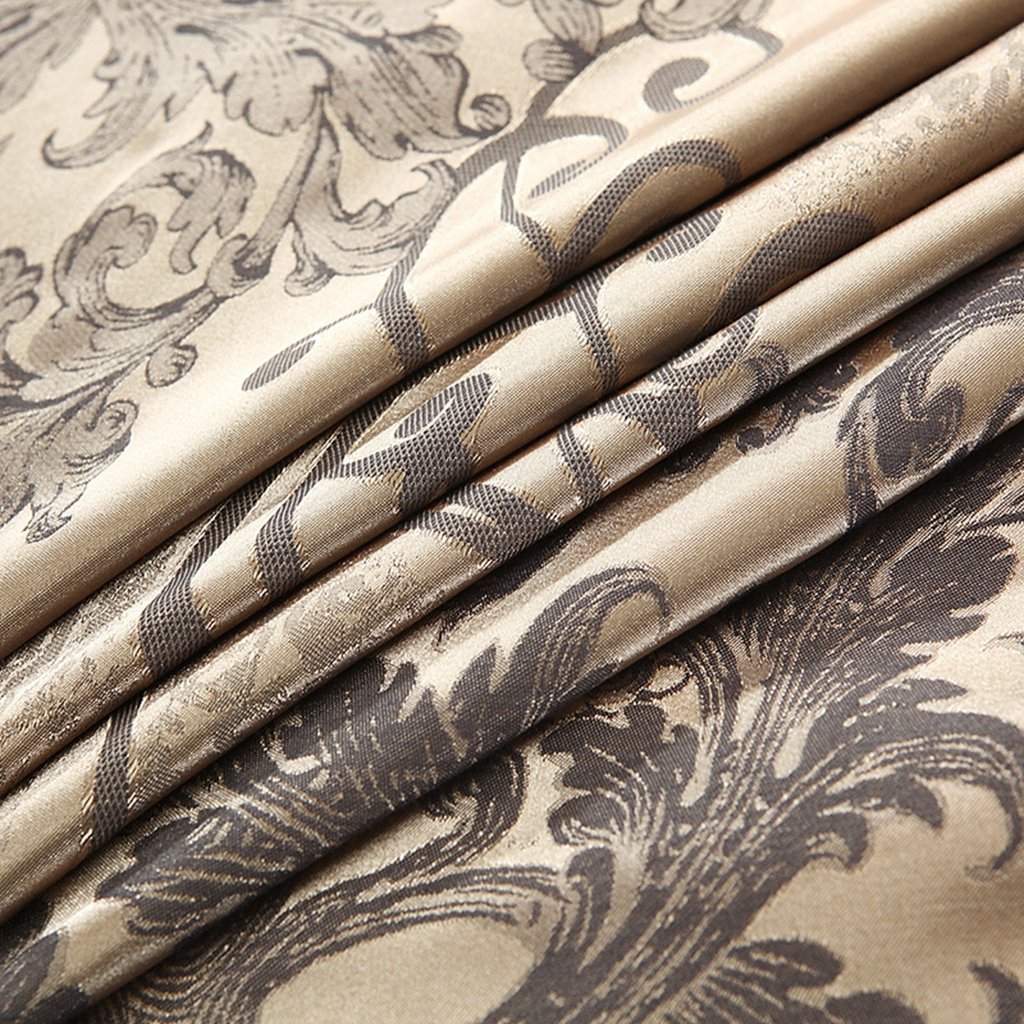 Teinopalpus Satin Embroidery Duvet Cover Set Full/Queen Size Cotton Sateen Luxury European Neoclassical Style Jacquard Lace Comforter Cover and 2 Pillowcases,3 Piece
