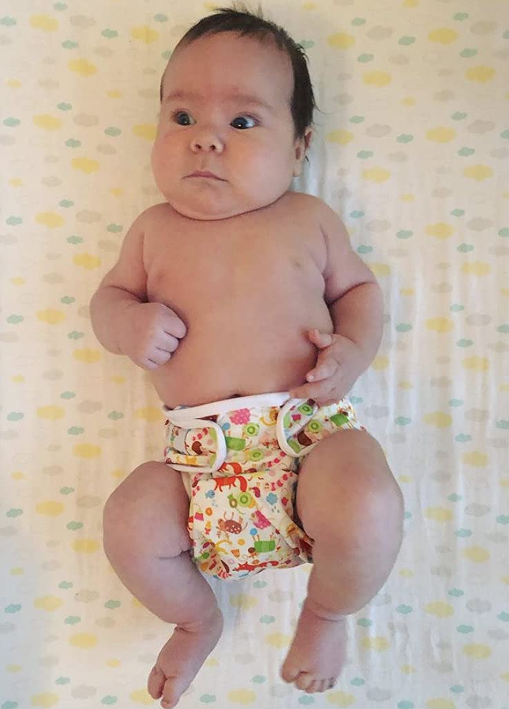 Kawaii Baby 6 Happy Leak-Free Cloth Diaper Covers, Double-Layer adjustable to fit babies 8-36 pounds, Animal Club