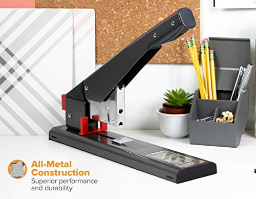 Bostitch Office 215 Sheet Extra Heavy Duty Stapler, No Jam Technology, Easy Reload, Black (00540)