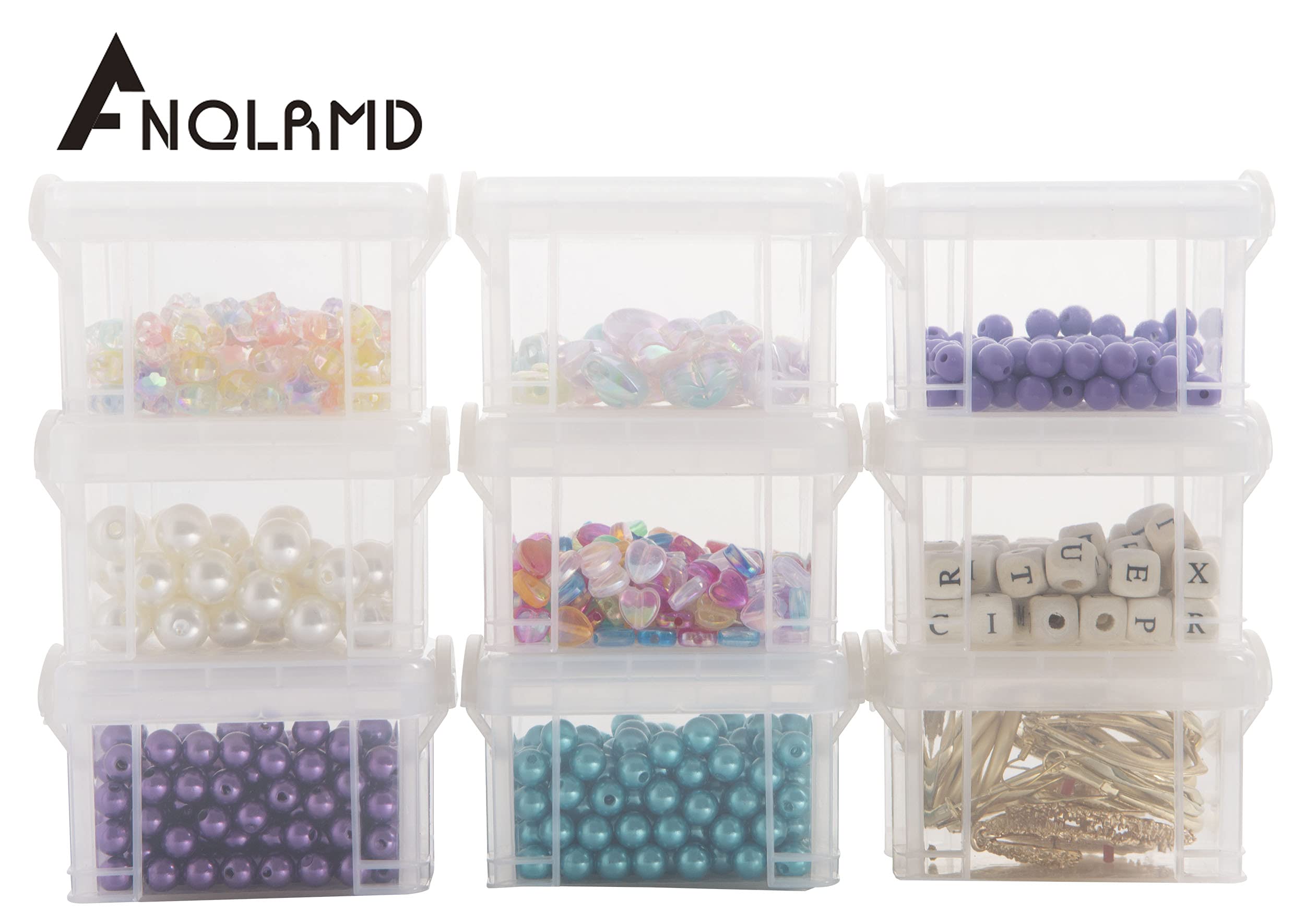 2Pack Small Plastic Clear Storage Box Containers with Lids, Small Bins (11.5x3.6x2.8 in)- Reusable&Stackable Craft Box, Small Items Accessories Storage Organizer for Toy Bricks,Mini Figure,Makeup Tool
