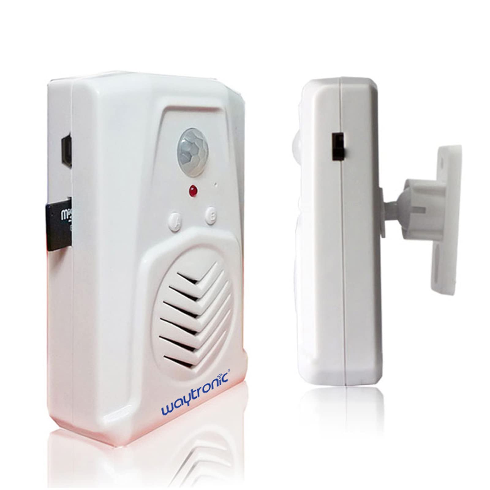 Microsound Mini PIR Motion Sensor Activated Voice Reminder Multiple Recorded Sounds Player for Shop Store Factory Supermarket Special Sound Effect