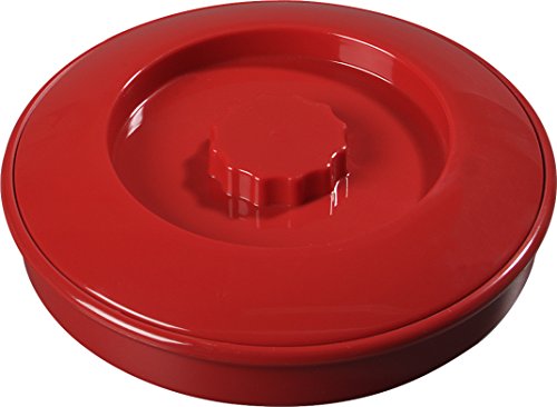 Carlisle FoodService Products 047505 Stackable Tortilla Server w/Lid, 7-1/4" / 2", Red