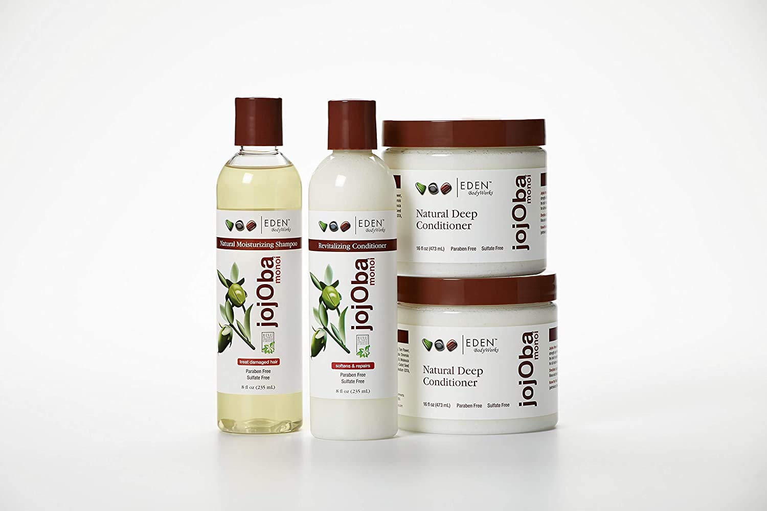 EDEN BodyWorks JojOba Monoi Moisturizing Shampoo | 8 oz | Gently Cleanse, Nourish, & Protect Hair and Scalp - Packaging May Vary