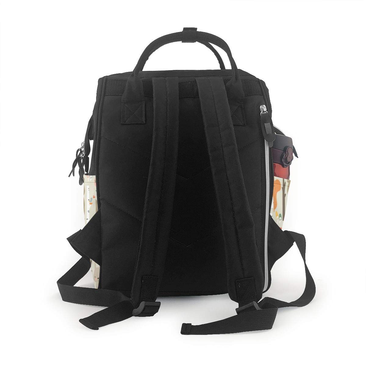 Forest Cute Fox Bear Animals Wildlife Diaper Bags Fashion Mummy Backpack Multi Functions Large Capacity Nappy Bag Nursing Bag for Baby Care for Traveling