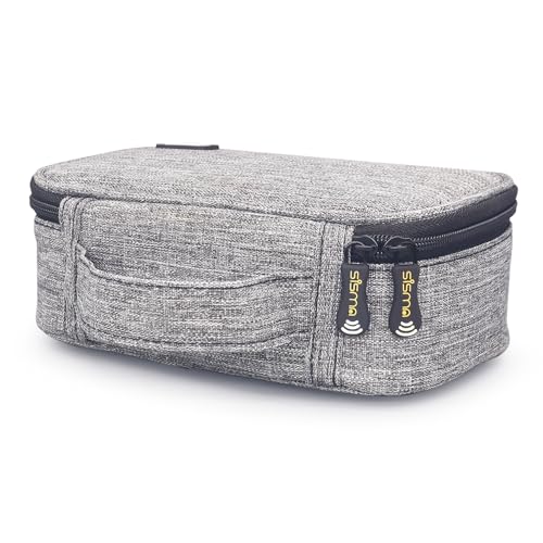 sisma Travel Cords Organizer Universal Small Electronic Accessories Carrying Bag for Cables Adapter USB Sticks Leads Memory Cards, Grey 1680d Fabrics