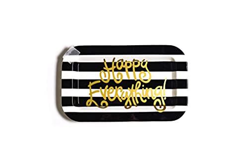 HAPPY EVERYTHING! Black Stripe Mini Rectangle Platter