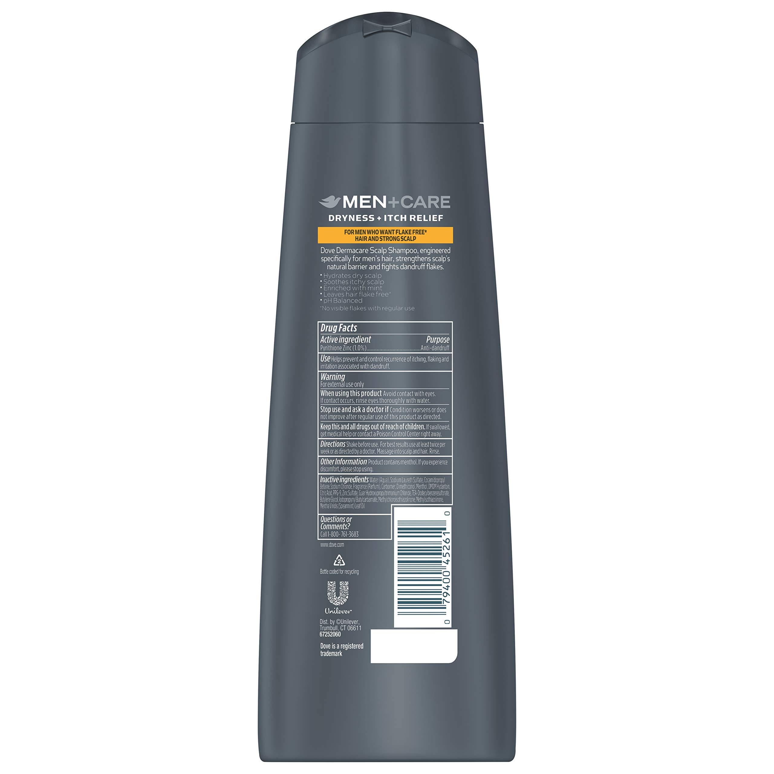 Dove Men + Care 2-in-1 Itch Relief Shampoo and Conditioner 12oz, pack of 1