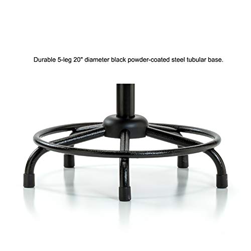 Perch Ergonomic Industrial Chair with Handle and Stationary Caps, Workbench Height
