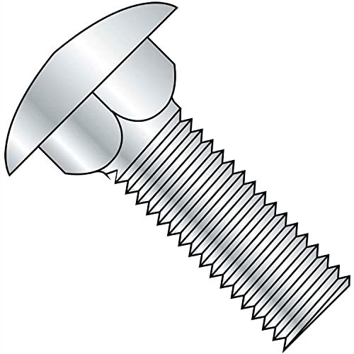 Carriage Bolt, 1/4-20 x 1/2", Round Head, Steel, Zinc, Grade A, FT, 250 Pack