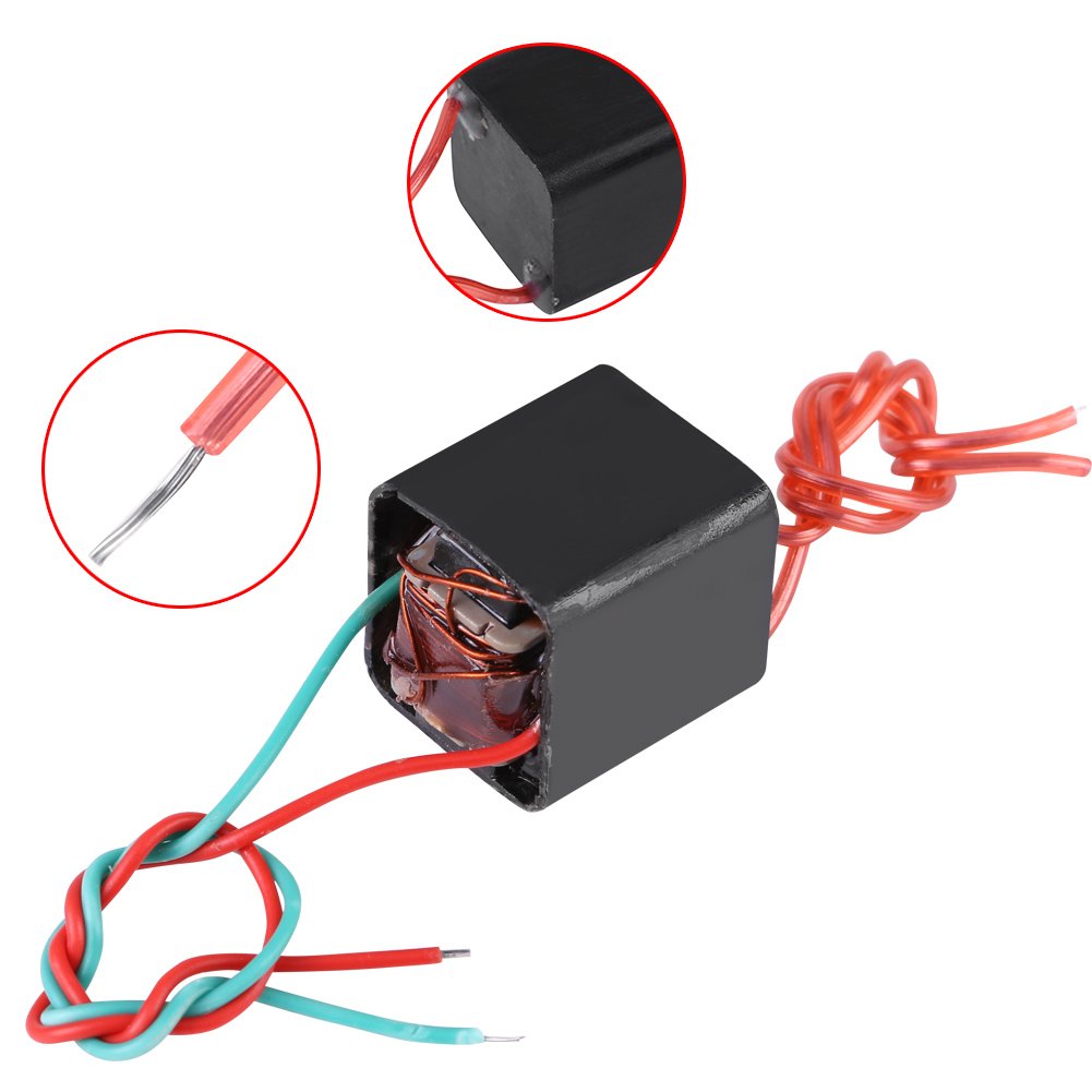 Miniature DC 3.6~6V to 20KV High Voltage Transformer Boost Step up Inverter, Arc Pulse Generator, Power Module, Black