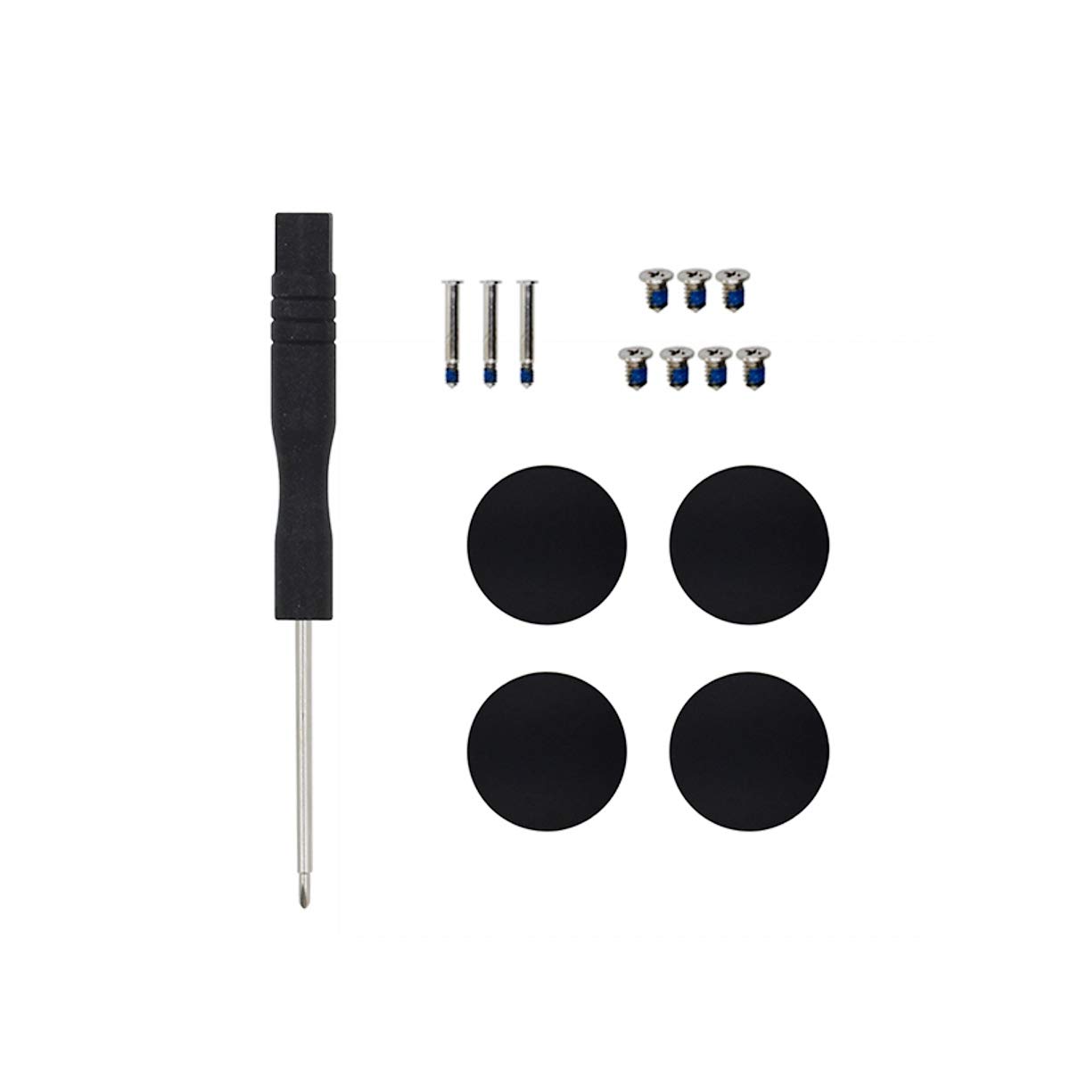 JZK 4 x Rubber case feet pad with Screws Screwdriver kit for Apple MacBook Pro A1278 A1286 A1297 13 15 17 inch Bottom case