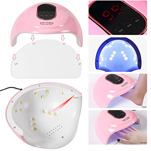 Acrylic Nail Kit With Drill And U V Light Full Nail Kit Set Professional Nail Starter Kit For Beginners Acrylic With Everything
