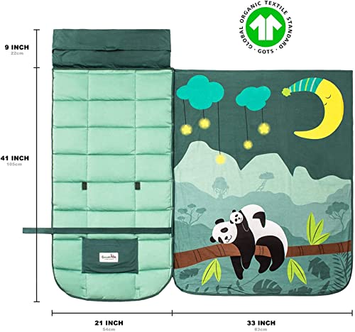 Panda - Organic Cotton Nap Mat for Daycare and Preschool - 50 x 21 INCH (2 to 4 Years)