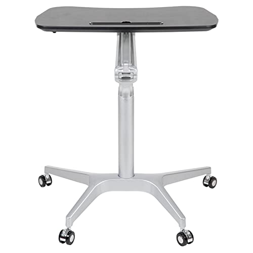 Flash Furniture Gia Mobile Sit-Down, Stand-Up Black Computer Ergonomic Desk with 28.25"W Top (Adjustable Range 29" - 41")