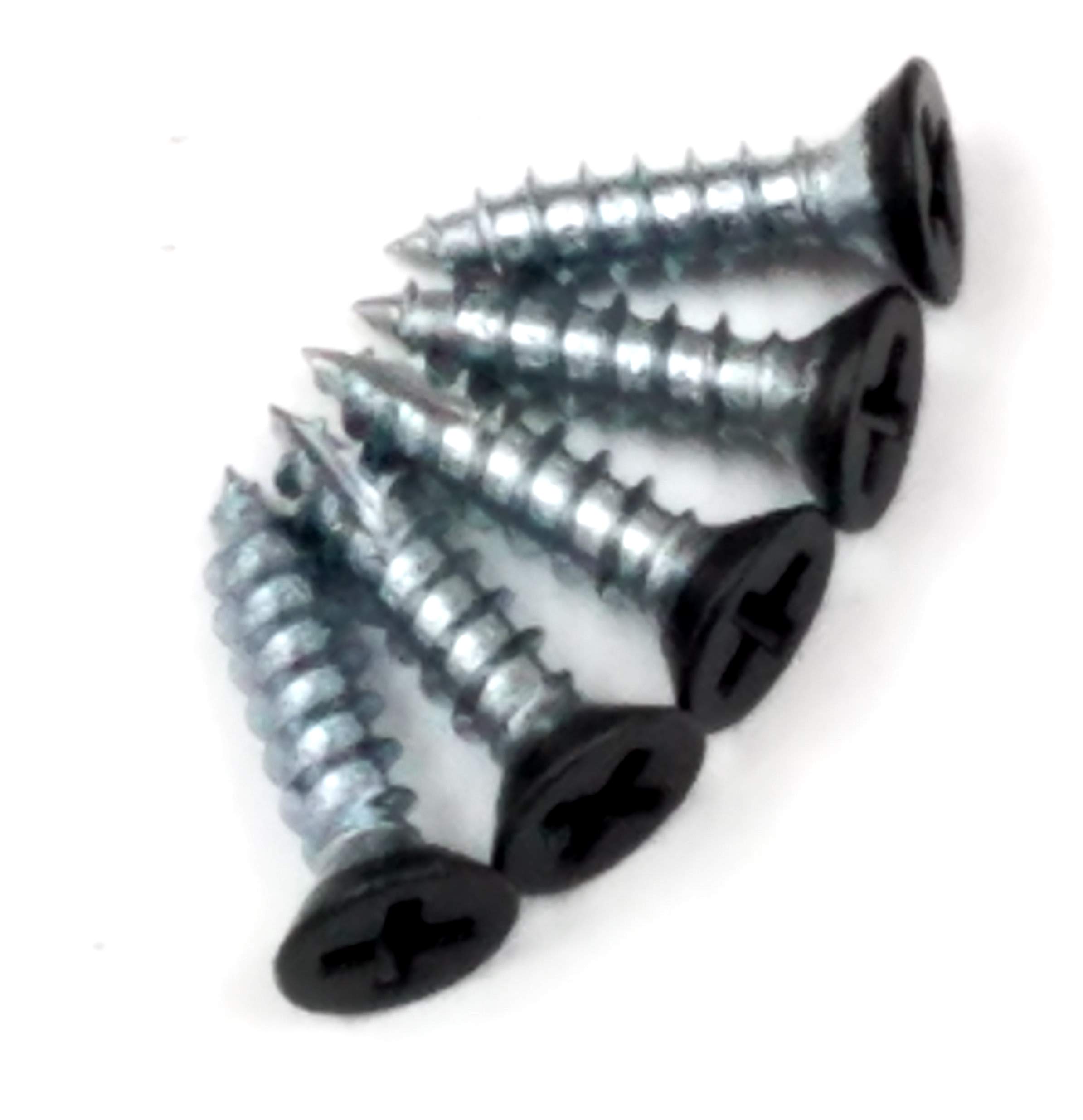 Hinge Outlet Flat Black Wood Screws for Hinges 9 x 1 Inch - Fly Cut for Self Drilling - 24 Pack