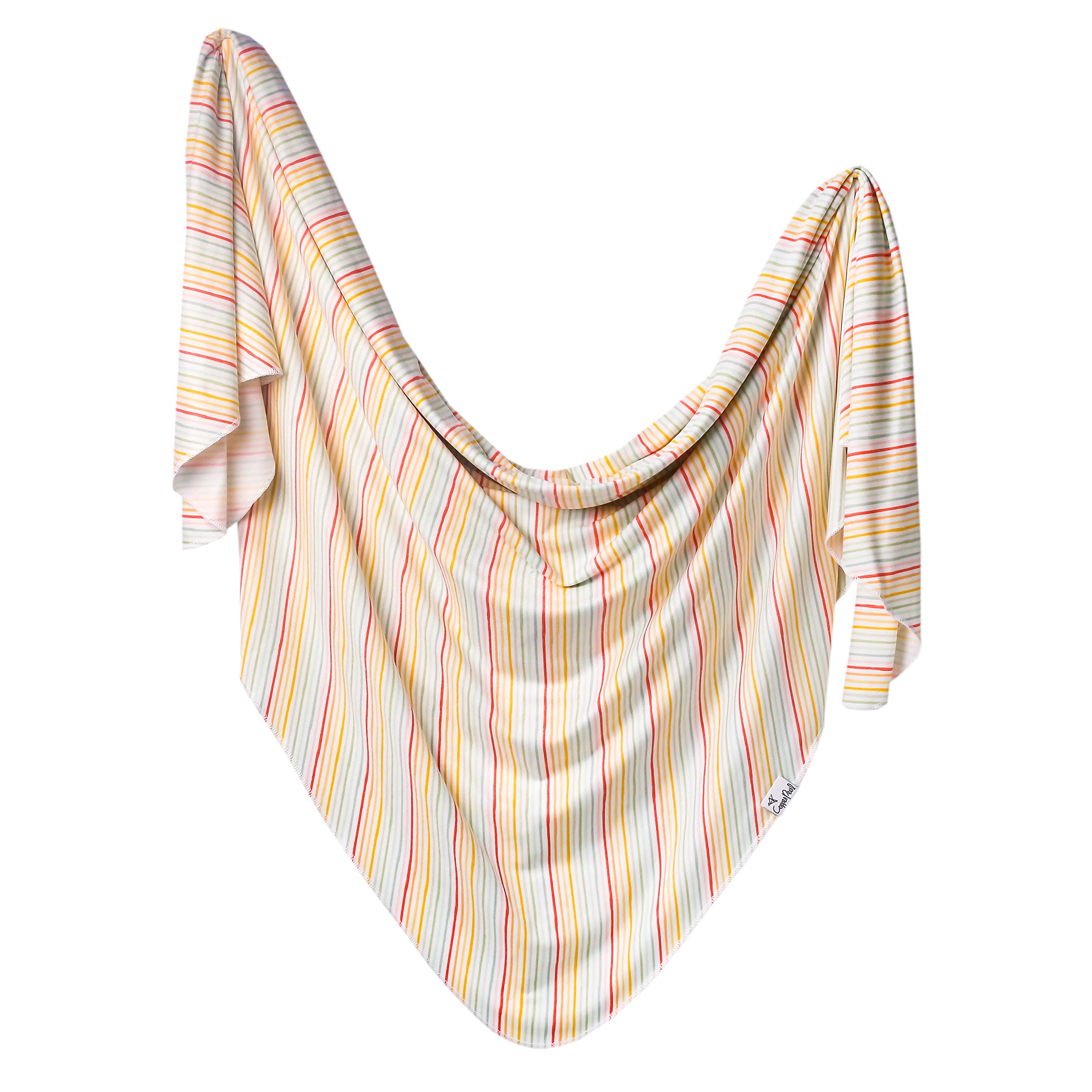 Large Premium Knit Baby Swaddle Receiving Blanket "Rainee" by Copper Pearl