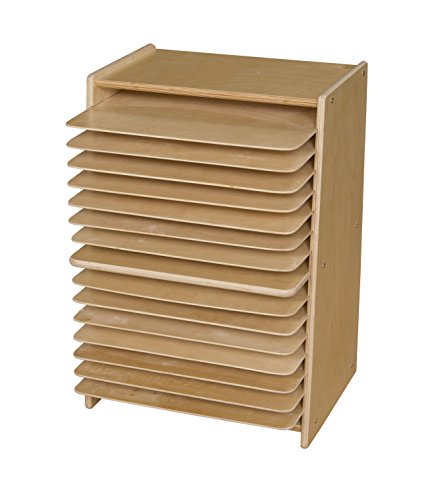Contender C990647 Birch Mobile Drying and Storage Rack for Home Office, Ready to Assemble