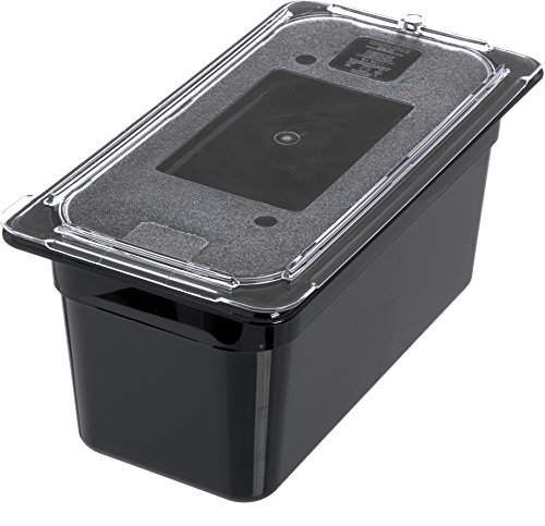 Carlisle FoodService Products 10276U07 Polycarbonate Universal Flat Lid, 12-3/4" Length x 7" Width x 7/16" Height, Clear, For TopNotch One-Third Size Food Pans (Case of 6)