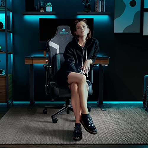 EUREKA ERGONOMIC Python Gaming Chair, Computer Gamer Chair with Lumbar Support, High Back Office Chair 4.7in Seat Thicker Cushion, Most Comfortable Home Office Chair for Back Pain Women, Men(Blue)