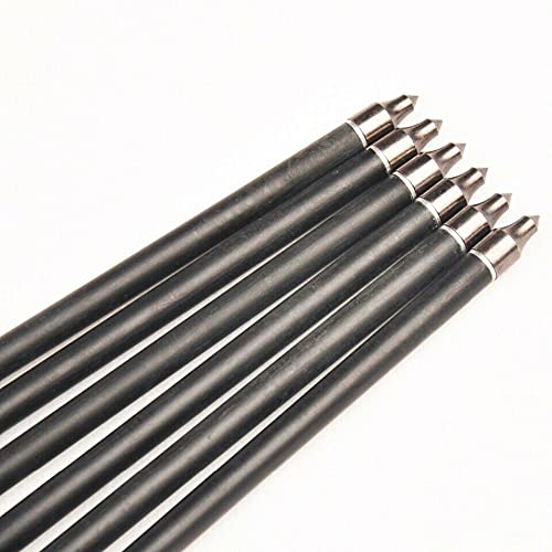 33" Archery Carbon Arrows W/Real Turkey Feather SP500 F Recurve Bow Hunting (12Pcs)