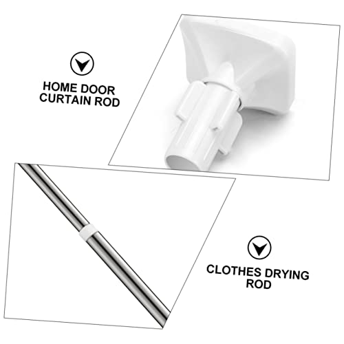 Cabilock 1pc Hole-free Telescopic Rod Retractable Curtain Rod Adjustable Curtain Rod Spring Curtain Rods Adjustable Closet Rod Tension Curtain Rod Shower Rod Tension Stainless Steel White