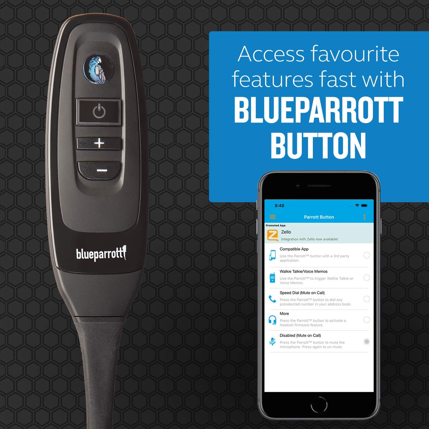 BlueParrott C400-XT Trucker Bluetooth Headset – Industry Leading Sound with Long Wireless Range & Extreme Comfort for All-Day Wear - Ideal for Anyone On-The-Go, Up to 24 Hours of Talk Time, Black