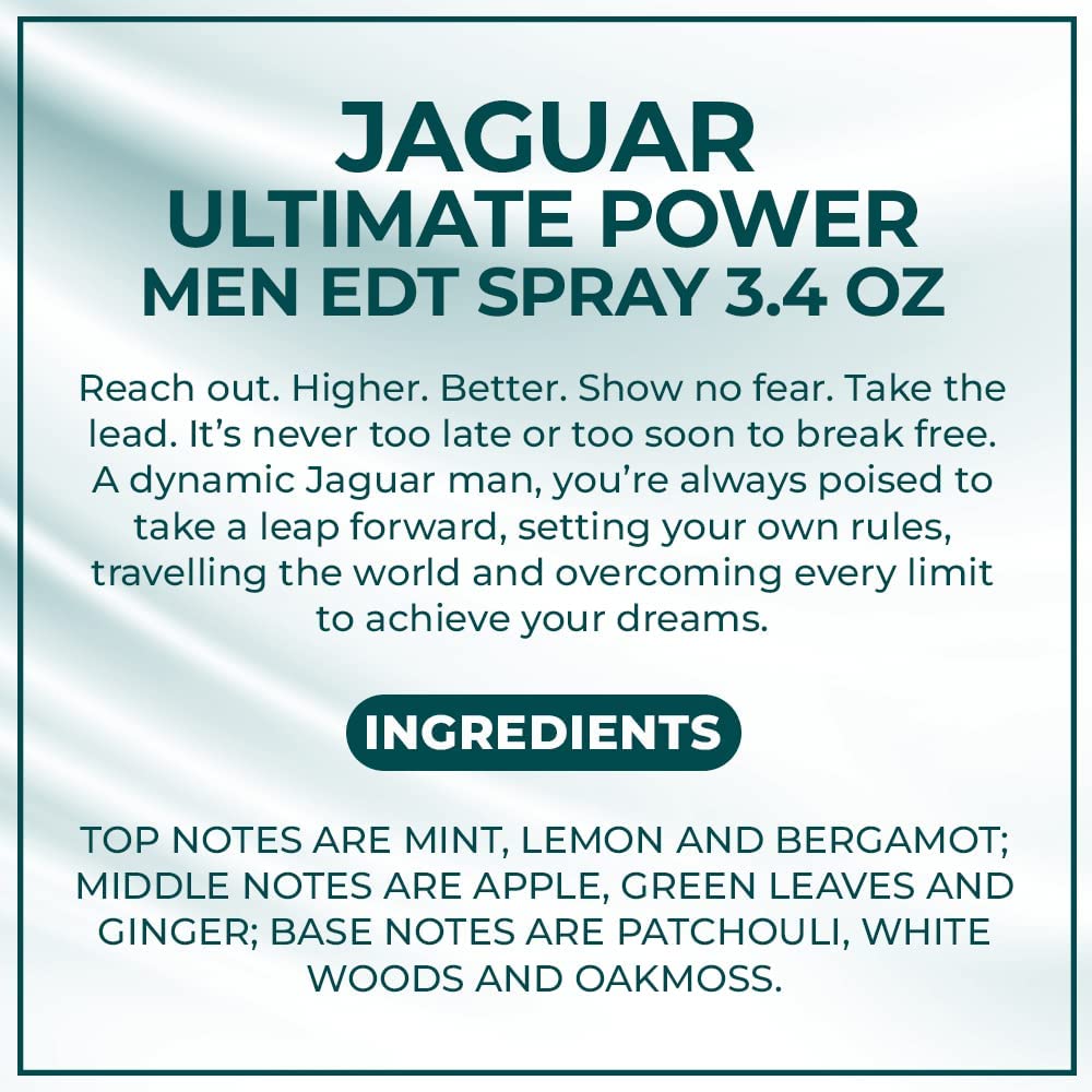 Jaguar Ultimate Power Men EDT Spray 3.4 oz