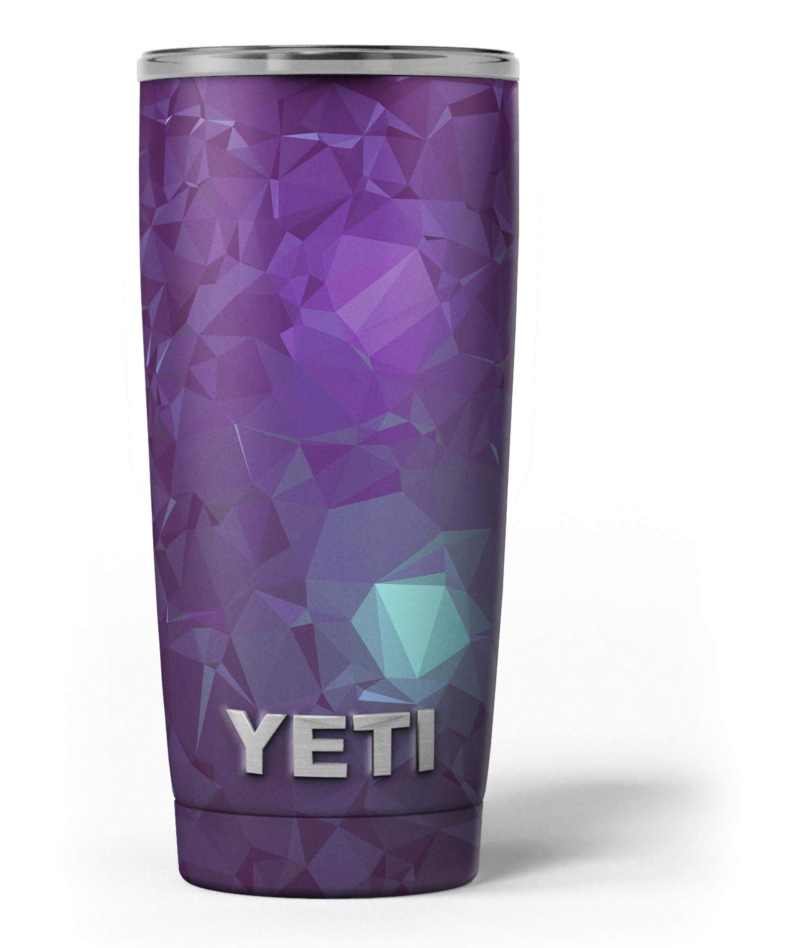Design Skinz Purple Geometric V11 - Skin Decal Vinyl Wrap Kit Compatible with The Yeti Rambler Cooler Tumbler Cups