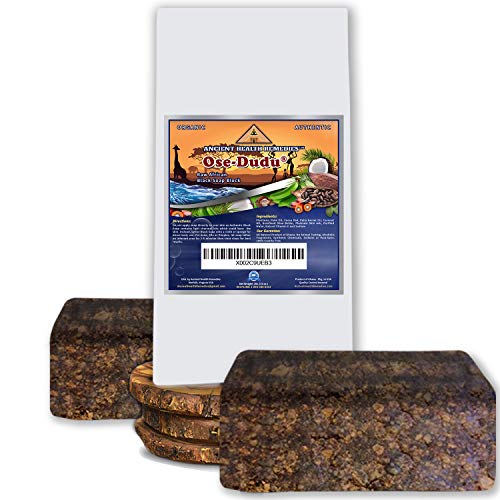 Organic, Anti-Bacterial, Anti-Fungal OSE-DUDU AFRICAN BLACK SOAP 2 LB (32 oz) BLOCK. Authentic, Handmade, Unscented Raw (GHANA)